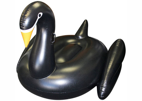 Black Inflatable Water Toy 190*120cm , 3.0kg Inflatable Swan Pool Float PVC Material