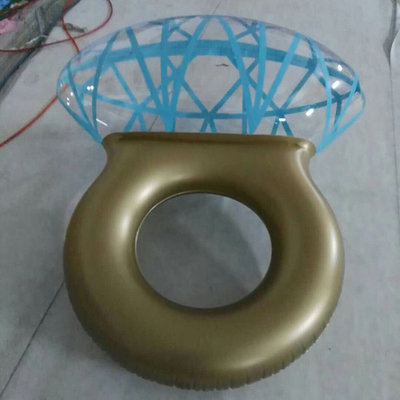 120cm size 0.25 mm thickness PVC inflatable diamond ring swimming pool float