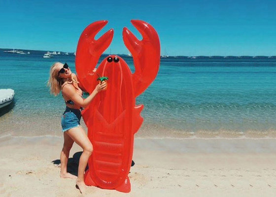 Red Lobster Floating Water Mat for Adult Inflatable Floating Toys