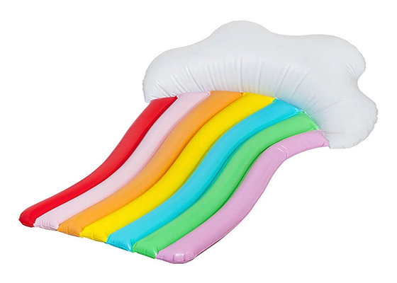 Swimming Pool Inflatable Water Pool Rainbow Floating Rectangle Shape 1 People Support