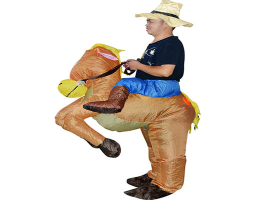 Adult 190T 165-180cm Horse Suit Inflatable Kids Toys Brown Horse Costume Animal