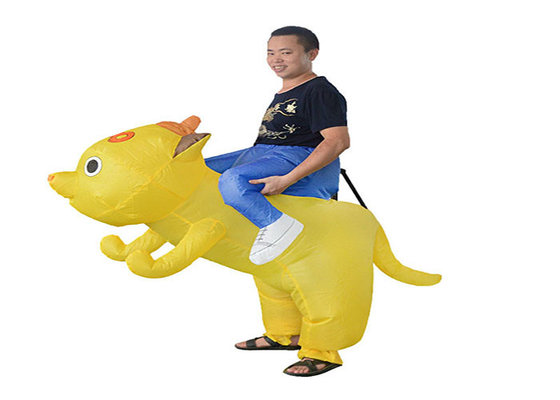 190T 1.8m Tellow Dog Costume Inflatable Kids Toys Role Play Kids Bouncy Toys