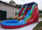 Amusement Park Inflatable Swimming Pool Water Slide CE AU With Double Stitch