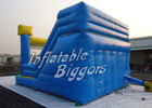 Adults Kids PVC Inflatable Water Slide Rental With Powerful Blower , Blue White