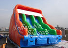 Orange Commercial / Residential Inflatable Water Slides , PVC Inflatable Kids Slides