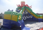 Blue Octopus Blowing Up Inflatable Mini Water Park Rental AU With Swimming Pool