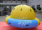 Lake Floating Saturn Inflatable Water Game Yellow For PVC Inflatable Water Park