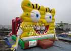 Funny Sponge Bob Commercial Inflatable Bouncers Double Zipper For Kids / Adults