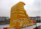 Ice / Fire Orange Inflatable Slide Bouncer Rental For Children Birthday Party
