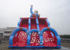 Commercial Grade Kids Inflatable Slides Superman Blue Red For Outdoor Parties