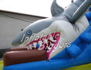 Outdoor Commercial Kids Inflatable Slides Rental Huge Shark For Festival Activity