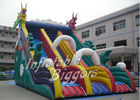 Kindergarten Commercial Kids Inflatable Slides Game Dragon , Fire-Resistant