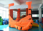 Outdoor Orange Tiger Inflatable Bounce House PVC For Kids Birthday Party
