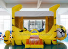 Air Jumper Tiger Inflatable Moon Bounce House Yellow For Amusement Park