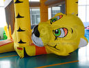 Air Jumper Tiger Inflatable Moon Bounce House Yellow For Amusement Park