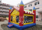 Commercial PVC Tarpaulin Inflatable Bouncer Slide For Rental , Middle Bouncy Castle