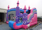 Playground Slides Bouncy House Castle Blue For Commercial , Princess Inflatables