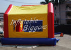 Yellow Kids Inflatable Combo Jumping Bounce Houses Advertisement With Blower