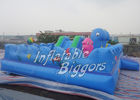 Bouncer House Kids Outdoor Inflatable Fun City For Playground Game , Blue