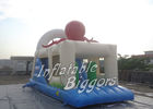 Kindergarten Playground Inflatable Obstacle Course Promotion With Tarpaulin