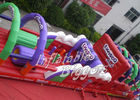 Red PVC Giant Inflatable Backyard Obstacle Course For Outdoor Advertisement