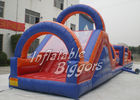 Adult Blue Inflatable Indoor Obstacle Course EN14960 For Commercial Promotion