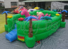 Large Green Inflatable Fun City Children Playground Equipment for Dinosaur Theme