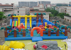 Outdoor Inflatable Fun City Giant Dinosaur Playground 0.55MM PVC For Children
