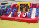 Commercial Inflatable Water Slide With Pool For Marvel The Avengers PVC Double Slide