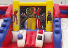 Commercial Inflatable Water Slide With Pool For Marvel The Avengers PVC Double Slide