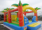 Kindergarten Inflatable Combo Bouncer For Jungle Theme With Lovely Animals