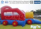 Indoor Or Outdoor Commercial Inflatable Bouncers With Cartoon Train For Children