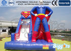 Theme Inflatable Superman Bounce House Slide For Amusement Park Outdoor