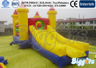 Rainbow Inflatable Combo Trampoline Slide Inflatable Slide With Obscale