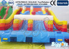 Rainbow Inflatable Water Slide And Water Pool , Inflatable Water Park For Adults