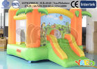 Residential Inflatable Bounce House , Polyester Animal World Bouncy Castle