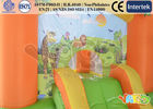Residential Inflatable Bounce House , Polyester Animal World Bouncy Castle