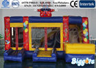 Clown Commercial Inflatable Bouncer with Slide , Outdoor Jumping Castle Combo