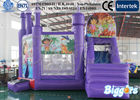 Purple Comemecial Inflatable Bouncers Dora Bouncy Castle with Slide Combo