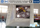 Custom Crazy Inflatable Sports Games , White Football Goal For Birthday Party