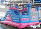 Princess Inflatable Jumping Bounce Houses , Pink waterproof Bouncy Slide