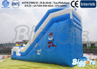 Green Funny Kids Inflatable Slide Cartoon Toys Jumping Slipping Games