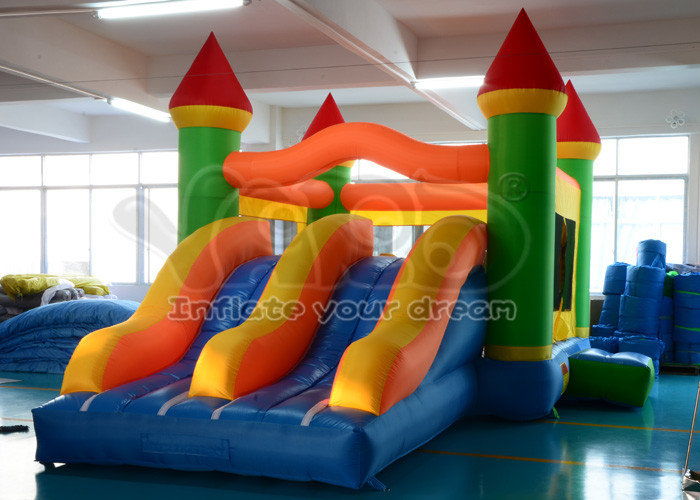 Giant Residential Inflatable Bounce House Jumper Castle Moonwalk With Obstacles