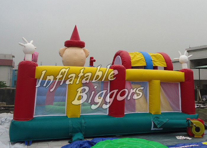 Kids Bouncers Inflatable Jumping Bounce Houses Fun City , Tarpaulin / Vinyl