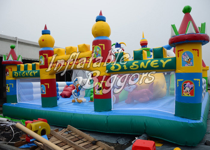 PVC Large Fun City Water Park For Parties , Playground Inflatable Bouncer Combo