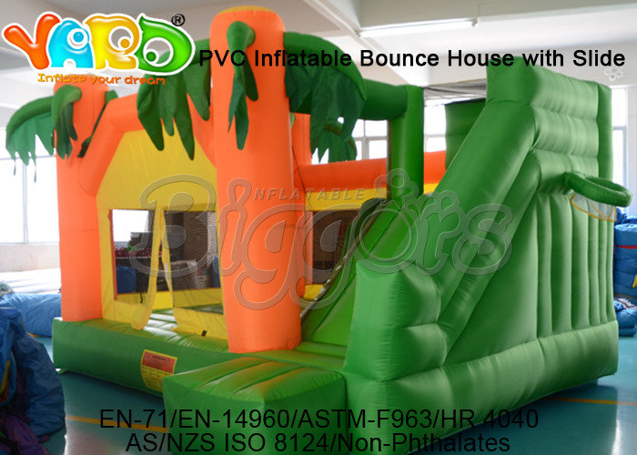 Funny 420D Oxford Coconut Trees Inflatable Jumper Castle For Children