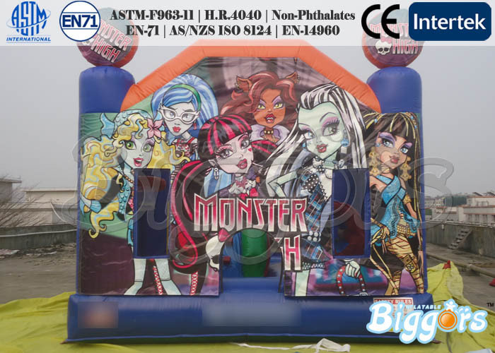 Monster High Theme Inflatable Jumping Castle 0.55mm PVC Tarpaulin EN-14960