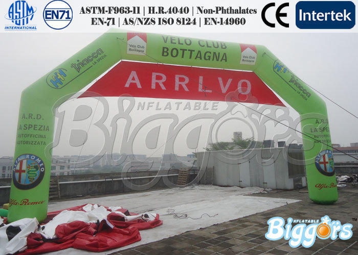0.4mm PVC Inflatable Advertising Archway With Free Blower For Events