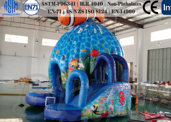 Finding Nemo Inflatable Combo / Jumping Bounce Houses With Blue
