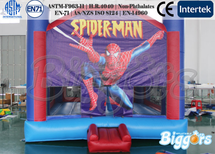 Spiderman Bouncy House Castle , Custom Inflatable Jumping Castle Rental